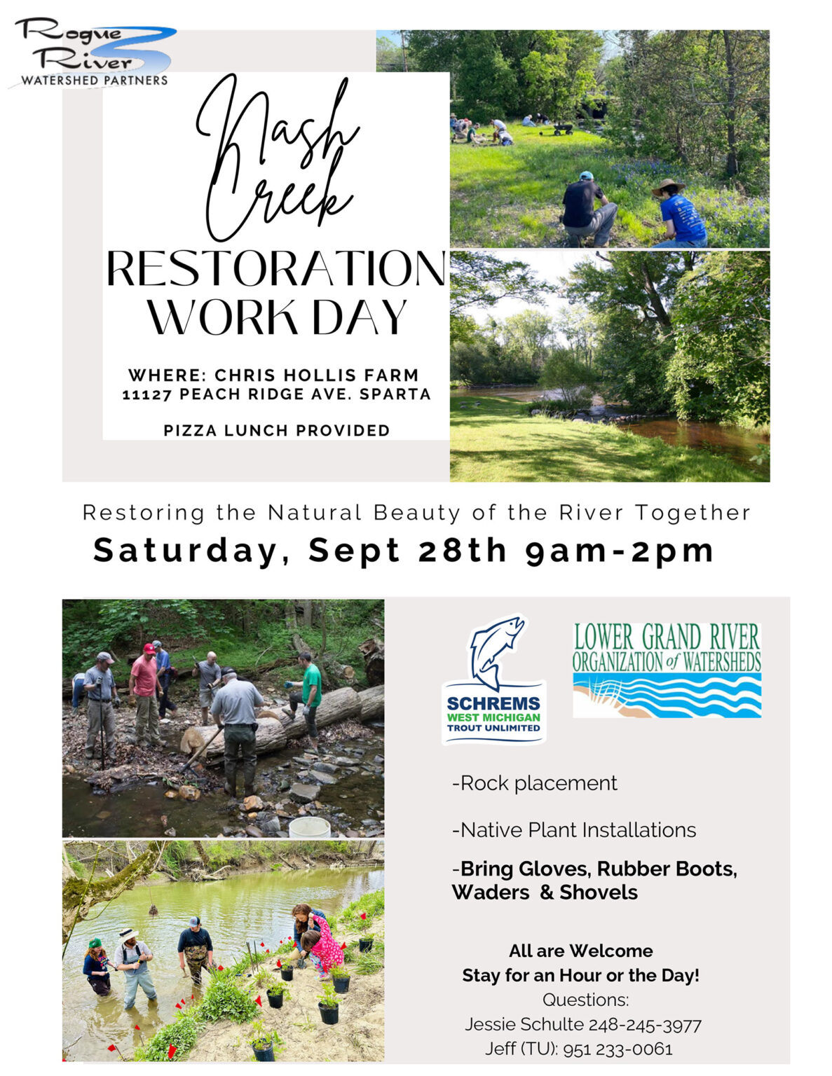 Nash Creek Restoration Work Day - Schrems West Michigan Trout Unlimited